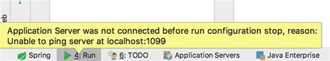[fixed] intellij unable to ping server at localhost 1099 ~ javafixing