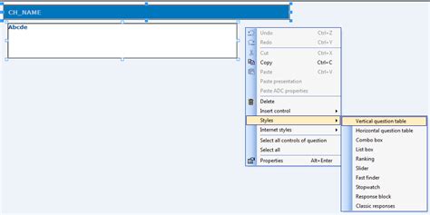 html table around screen elements askia help centre automating insight
