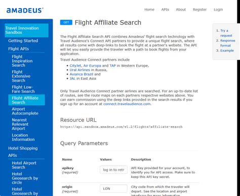 amadeus flight affiliate search api overview sdk documentation