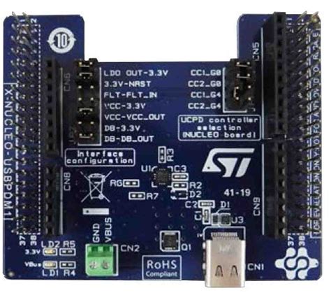 stmicroelectronics x nucleo usbpdm1 usb type c™ power delivery sink