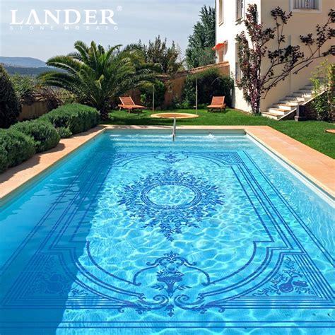 Swimming Pool Mosaic Tile Art Mural Design Custom Flower Turtle Mermaid