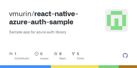 github vmurin react native azure auth sample sample app for azure