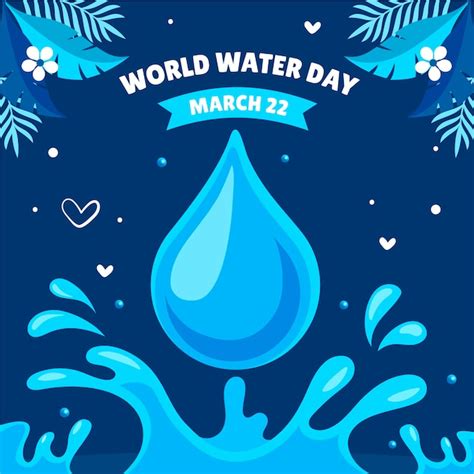 Premium Vector Flat World Water Day Illustration
