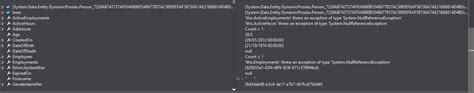 c nullreferenceexception in entity framework from