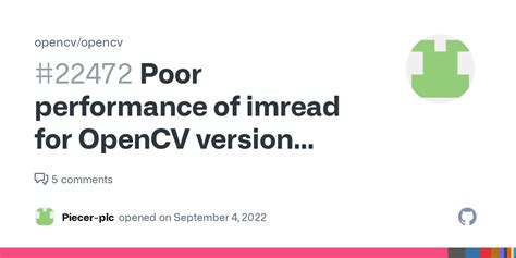 poor performance of imread for opencv version 4 1 1 26 · issue 22472