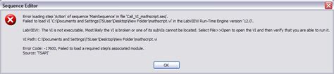 error 17600 when teststand code module uses a mathscript node with