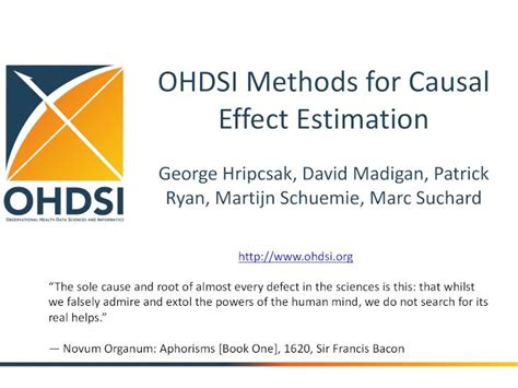 Pdf Ohdsi Methods For Causal Effect Estimationohdsi Methods For