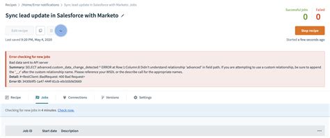 errors notifications emails workato docs