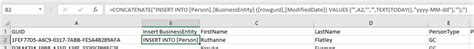 dynamically build sql insert update and delete statements with excel