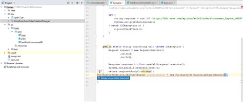 maven unreachable statement in java after adding