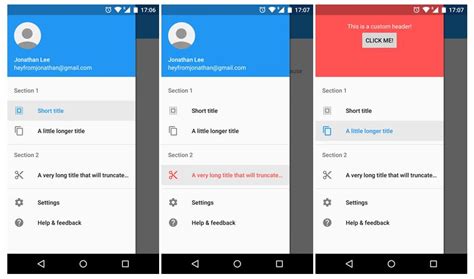 best android navigation drawer libraries onaircode