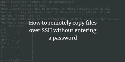 how to remotely copy files over ssh without entering a password