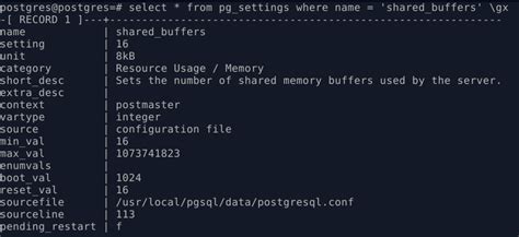 postgresql shared buffers — Толмачев Павел Владимирович