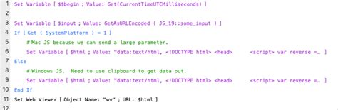 javascript integration in the filemaker 19 platform