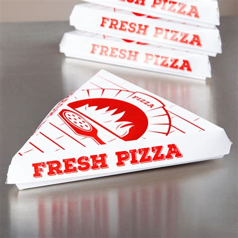 Choice White Clay Coated Clamshell Pizza Slice Box 20 Pack
