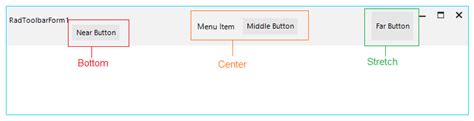 item alignment winforms toolbarform telerik ui for winforms
