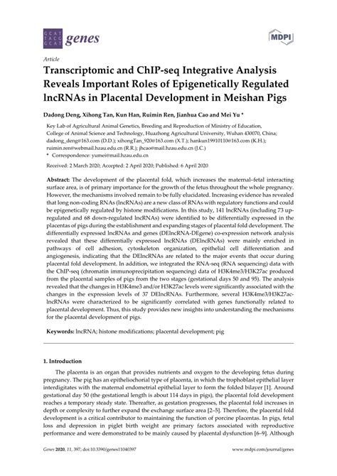 Pdf Transcriptomic And Chip Seq Integrative Analysis Reveals