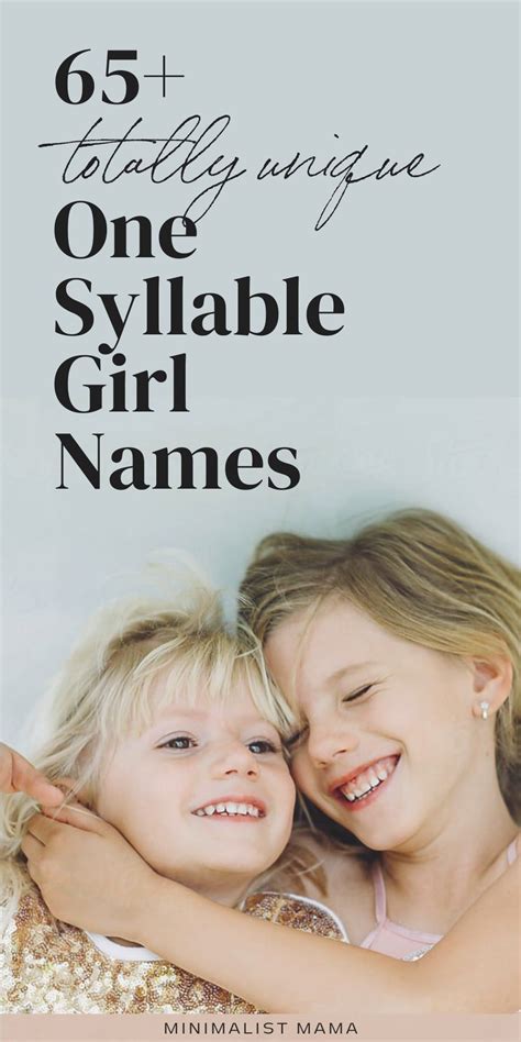 65 Prettiest One Syllable Girl Names You Havent Already Heard One