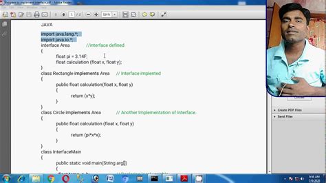 program to implement interface java youtube