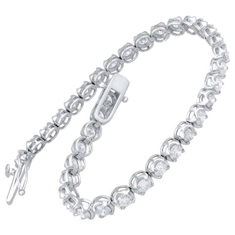 Tjd Igi Certified 7 Carat Natural Diamond 14k White Gold Classic Tennis