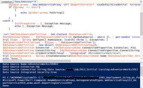 sql server reporting services data source deployment