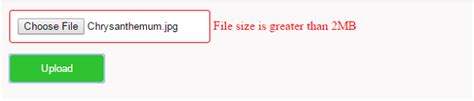 file size validation using jquery phppot