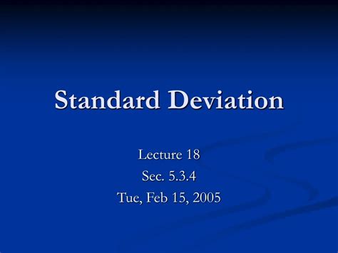 Ppt Standard Deviation Powerpoint Presentation Free Download Id