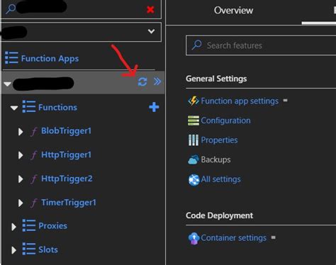 azure app services and function app azure function is not