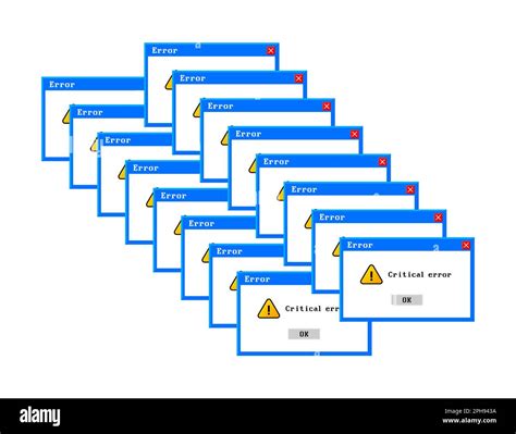 old computer window critical error blank template window in retro