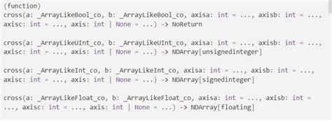 bug overloaded return types with np cross noreturn leads to type