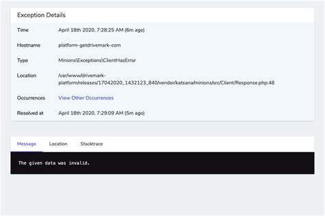 lib laravel error the given data was invalid