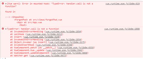 error in mounted hook typeerror handler call is not a function