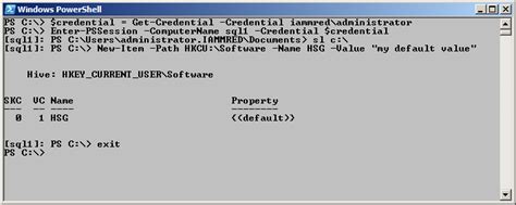 use powershell to create new registry keys on remote