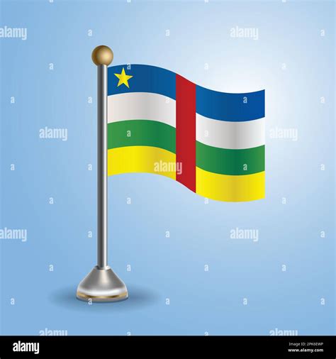 State Table Flag Of Central African Republic National Symbol Vector