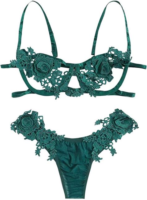 Youning Strapsen Dessous Set Reizwäsche Sexy Spitze Lingerie Rückenfrei