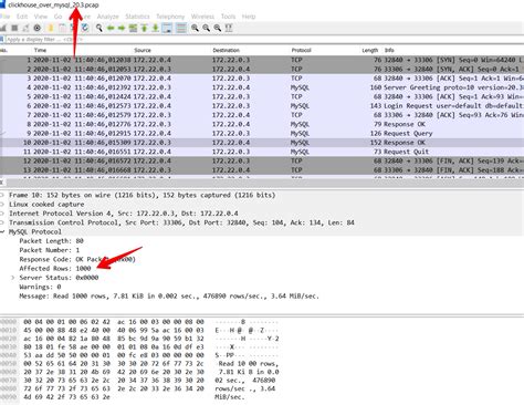 clickhouse doesn t return affected rows via mysql protocol for insert
