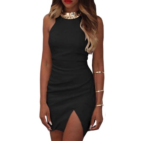 Bodycon Dress Women Bandage Sleeveless Evening Sexy Party Cocktail Mini