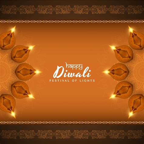 Free Vector Abstract Happy Diwali Beautiful Decorative Background