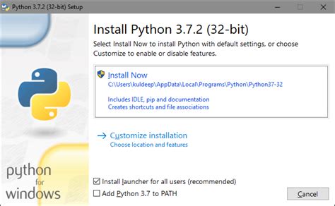 how to install python on windows download and installation