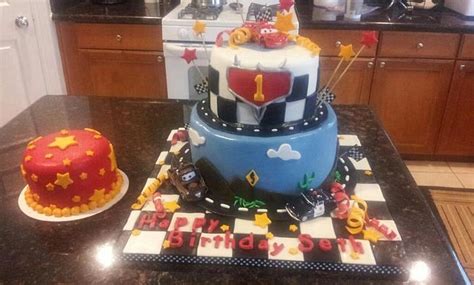 Grandsons 1st Birthday Cake Decorated Cake By Kat Cakesdecor