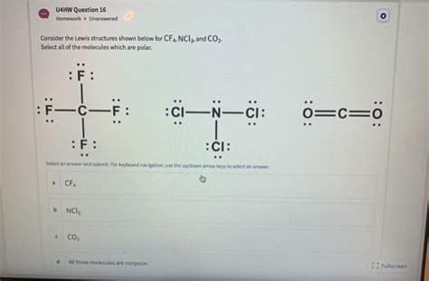 Solved U4hw Question 16 Homework Unanswered O Consider The