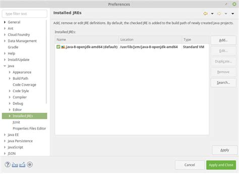 go to window preferences java installed jre you must have