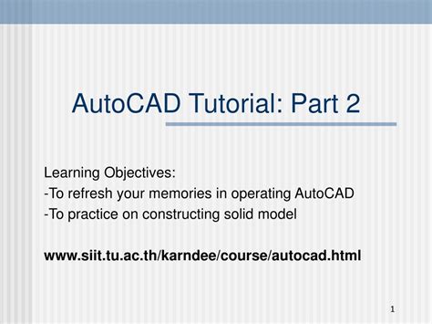 ppt autocad tutorial part 2 powerpoint presentation