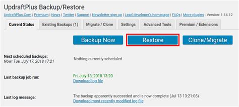 updraftplus backup plugin backup wordpress with ease