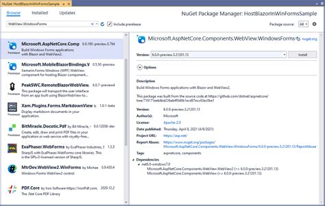 how to host blazor in winforms telerik ui for winforms