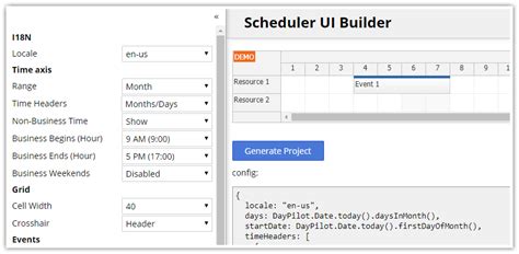 javascript scheduler read only mode daypilot code