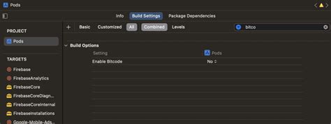 【ios】you must rebuild it with bitcode enabled xcode setting enable