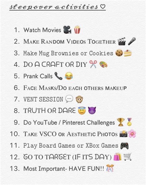 Things To Do At Sleepovers With Your Best Friends Sleepover