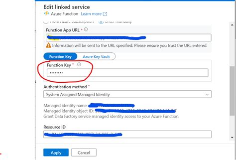 azure function without function app key in azure data factory
