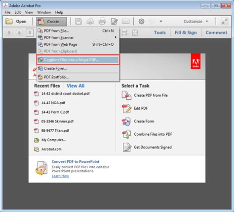 pdf combine in one page
